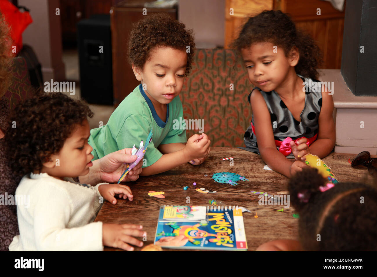 Children playing an indoor game Stock Photo - Alamy