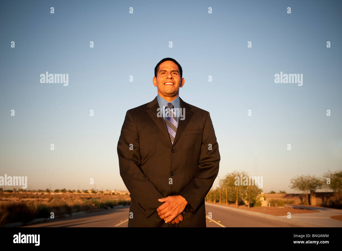 Businessman standing on a road, Phoenix, Arizona, USA Stock Photo - Alamy