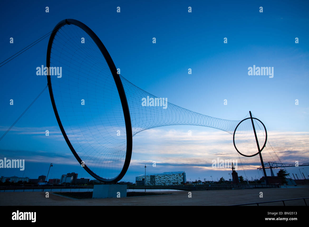 The Temenos Sculpture on the middlehaven Site in Middlesbrough with a ...