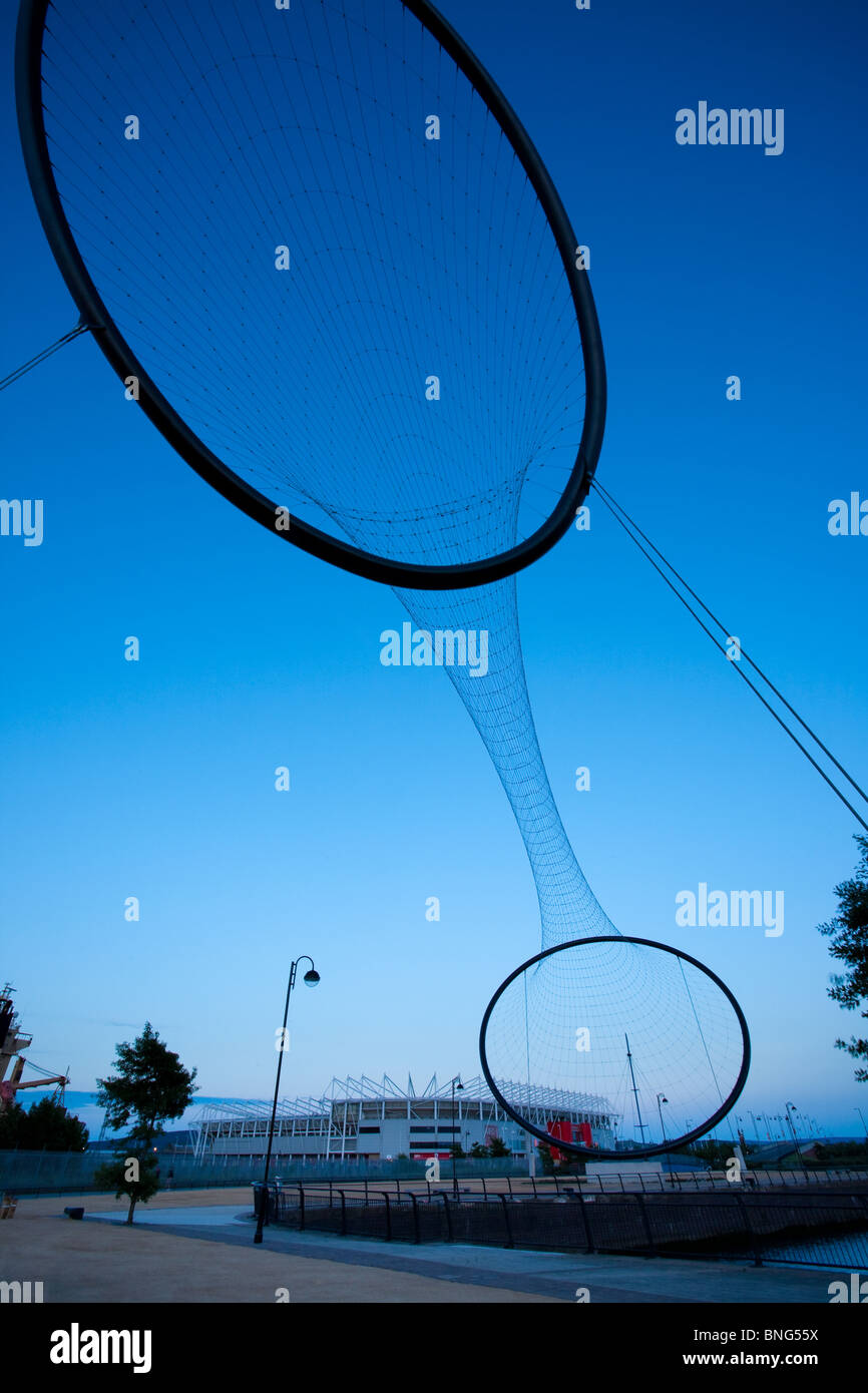 The Temenos Sculpture on the middlehaven Site in Middlesbrough with a ...