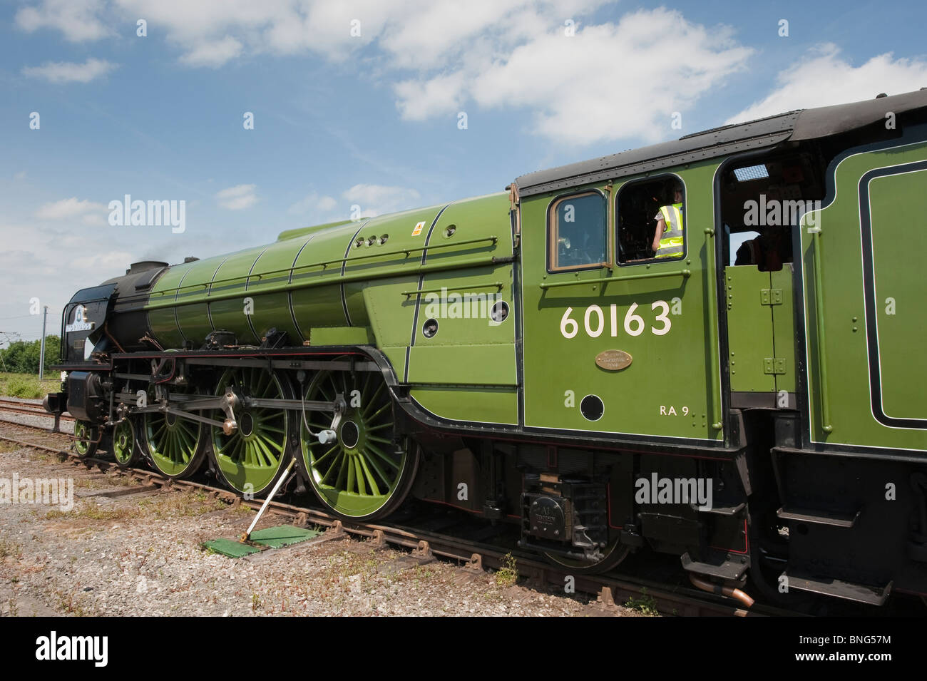 The newly built Tornado steam train waits at the National Railway ...