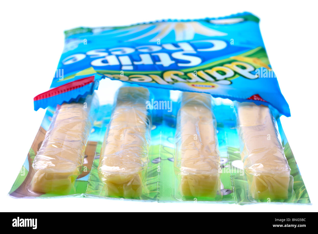 Packet of Dairylea strip cheese Stock Photo - Alamy