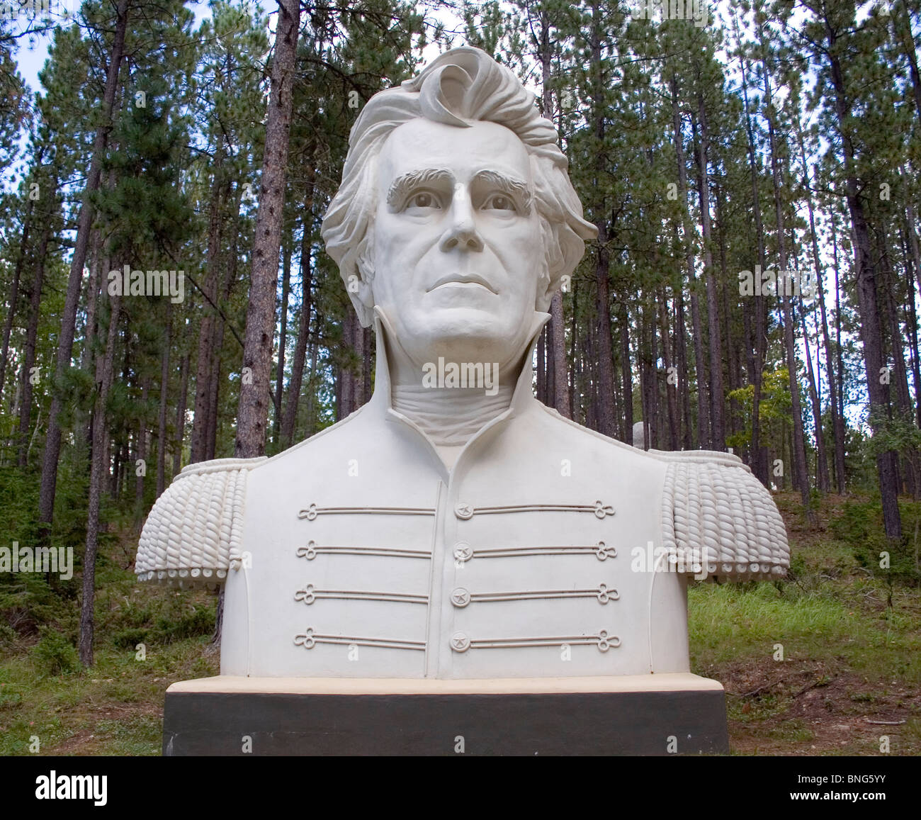Andrew Jackson bust by sculptor David Adickes at Presidents Park in ...