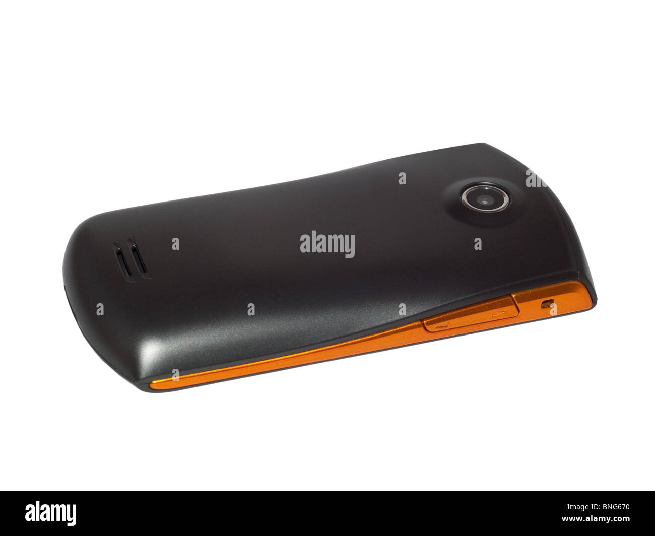 mobile phone back isolated on white background Stock Photo - Alamy