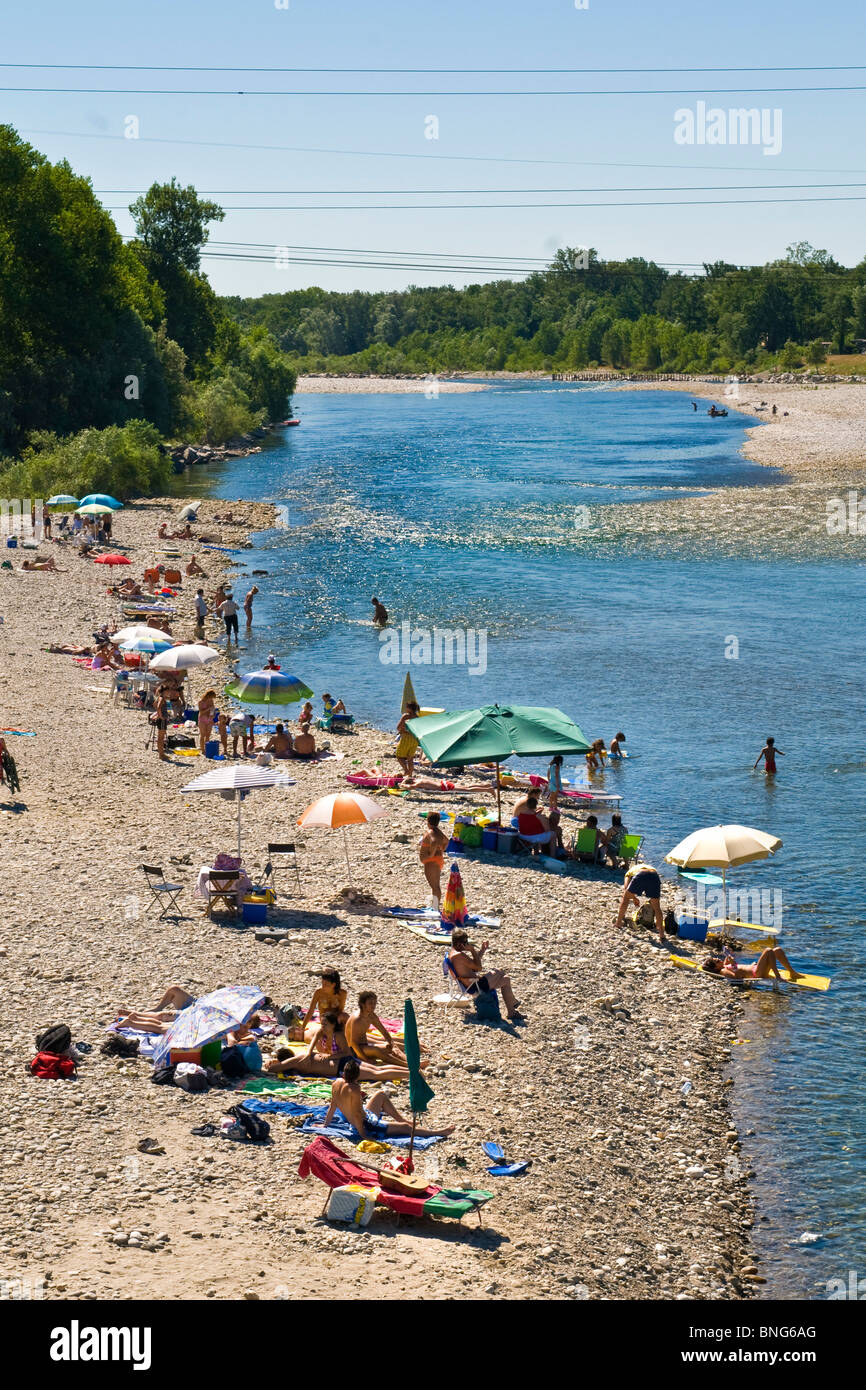 Turbigo bridge, Ticino river, Italy Stock Photo - Alamy