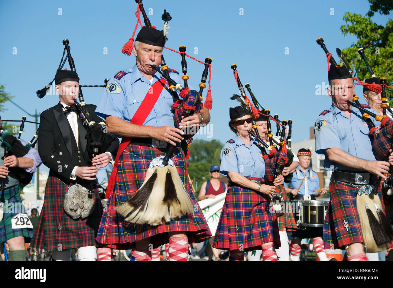 Bagpipes parade at hi-res stock photography and images - Alamy
