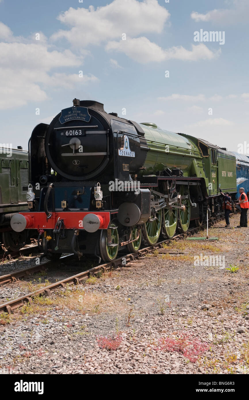 The newly built Tornado steam train waits at the National Railway ...