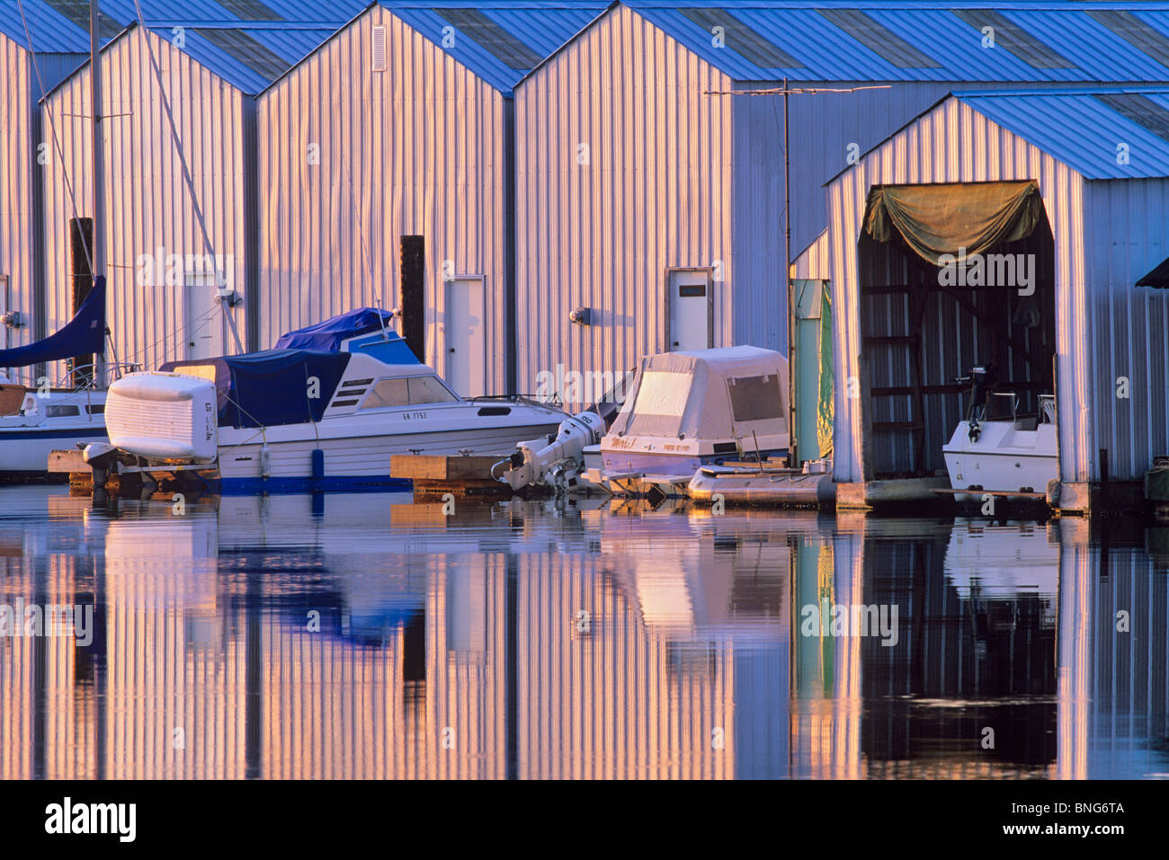 Boathouse in the sea, Sidney, Victoria, Vancouver Island, British ...
