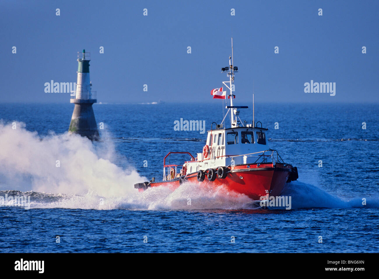 Pilot boat in the sea, Victoria, Vancouver Island, British Columbia ...