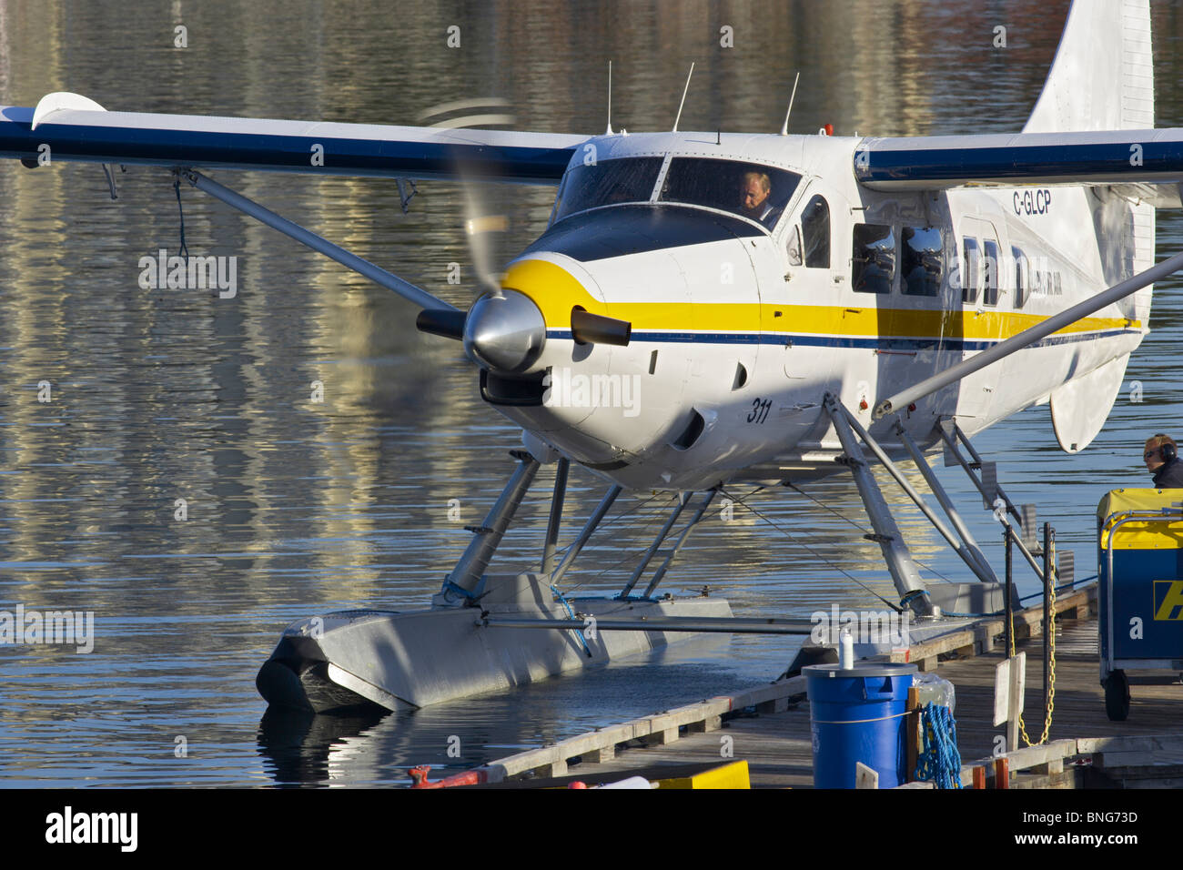 Seaplane in the sea, Victoria, Vancouver Island, British Columbia ...