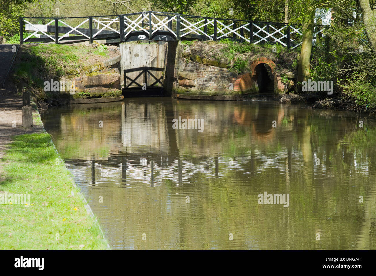 A bridge over a canal Stock Photo - Alamy