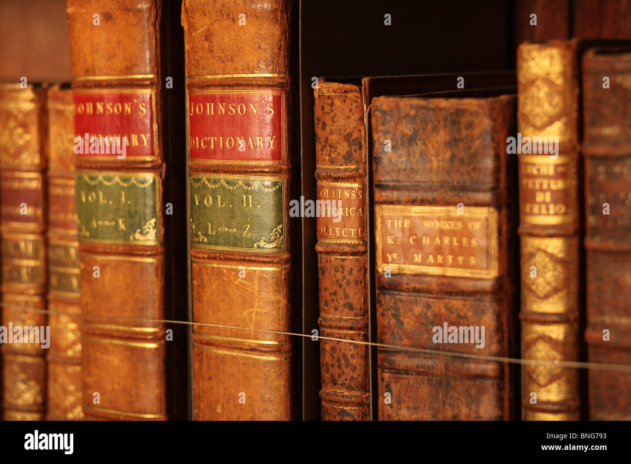 Dr Johnson's Dictionaries in a Georgian Library Stock Photo - Alamy