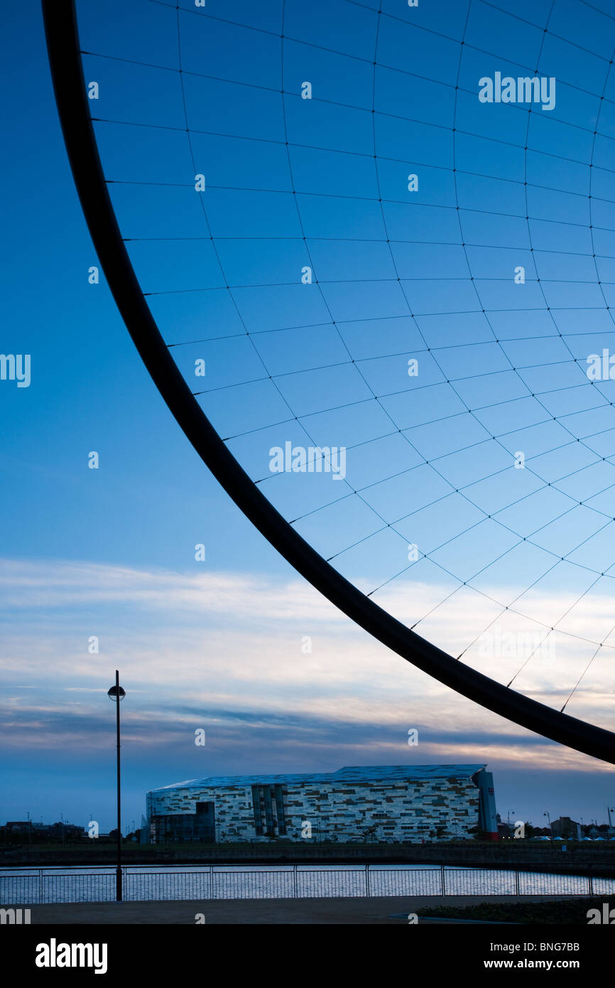The Temenos Sculpture on the middlehaven Site in Middlesbrough with a ...