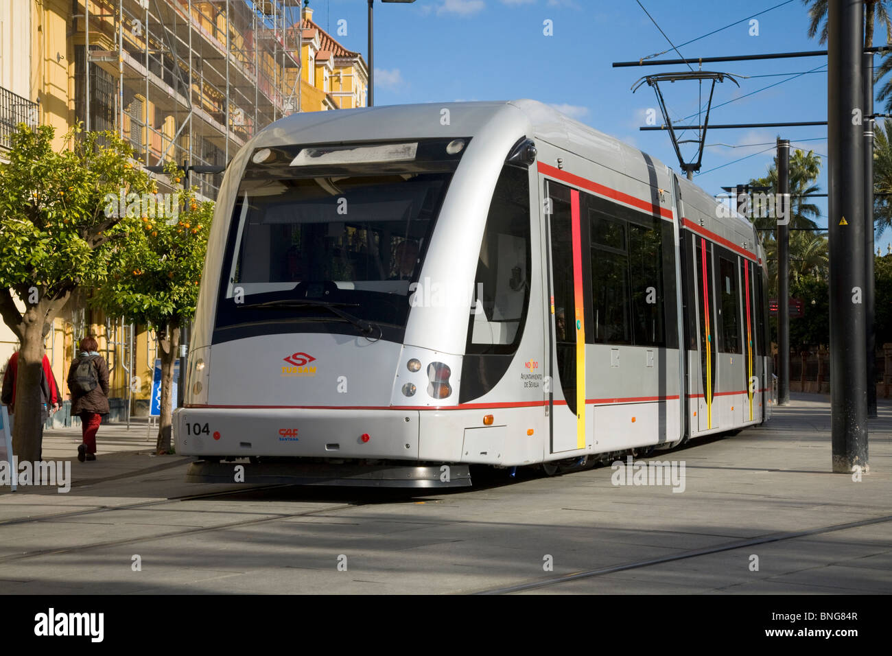 Seville tram system hi-res stock photography and images - Alamy