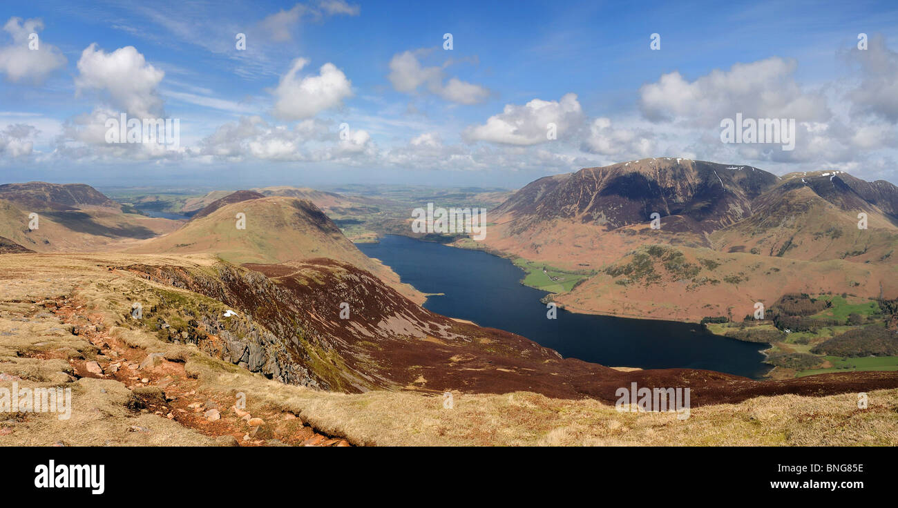 View from Red Pike over Mellbreak and Crummock Water to Grasmoor in the ...