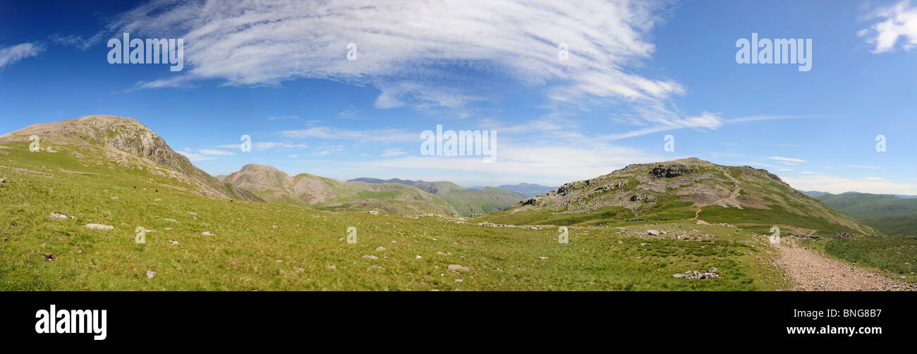 Panoramic View of Esk Hause in the English Lake District Stock Photo ...