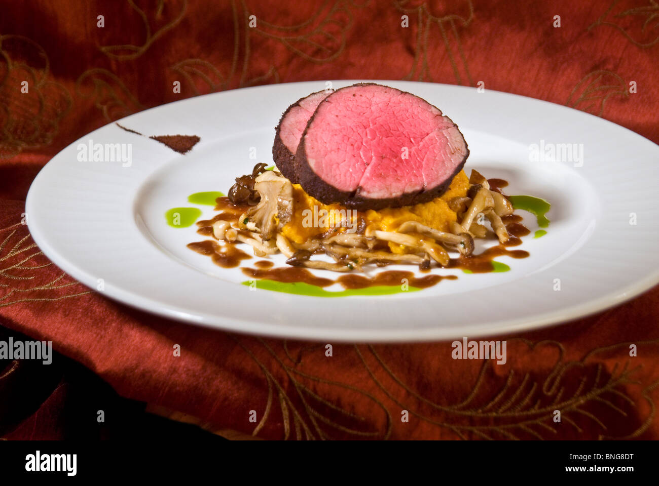 Contemporary cuisine food presentations high end restaurants. Chef special platings Stock Photo ...