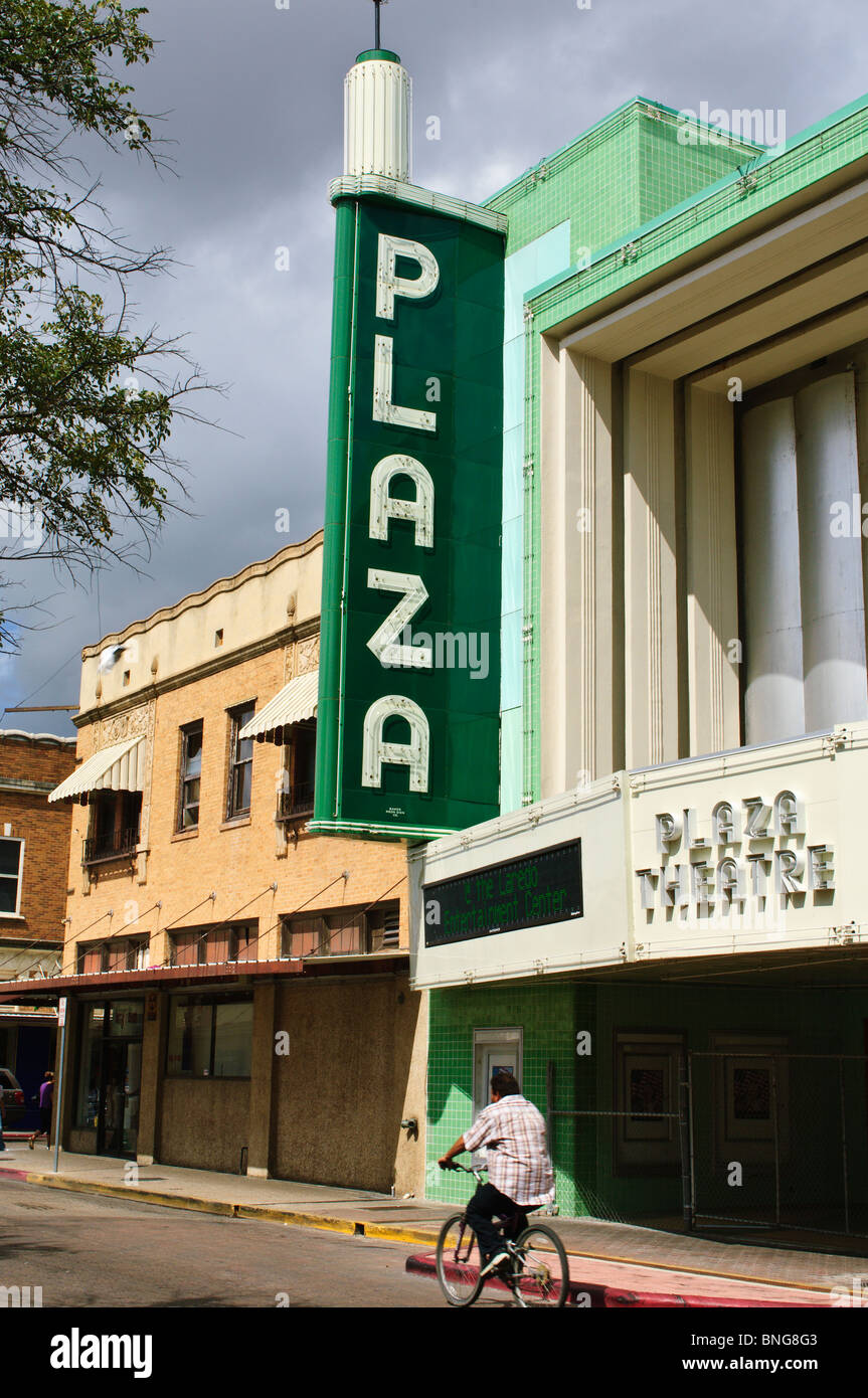 Texas, Laredo. Plaza Theater in Old Historic District of Laredo Stock ...