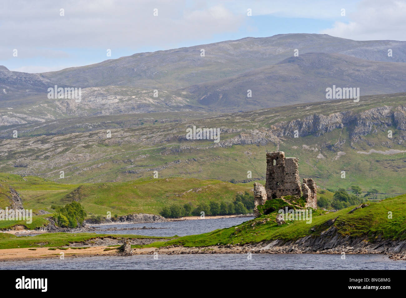 Ardvreck Castle, Loch Assynt, Sutherland, Scotland, United Kingdom ...