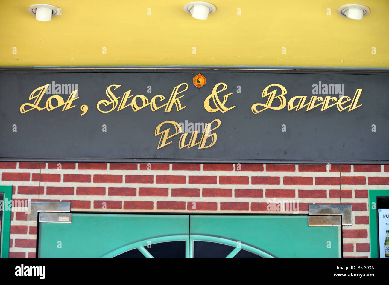 THe Lock Stock and Barrel Pub sign in Singapore, home of expats and ...