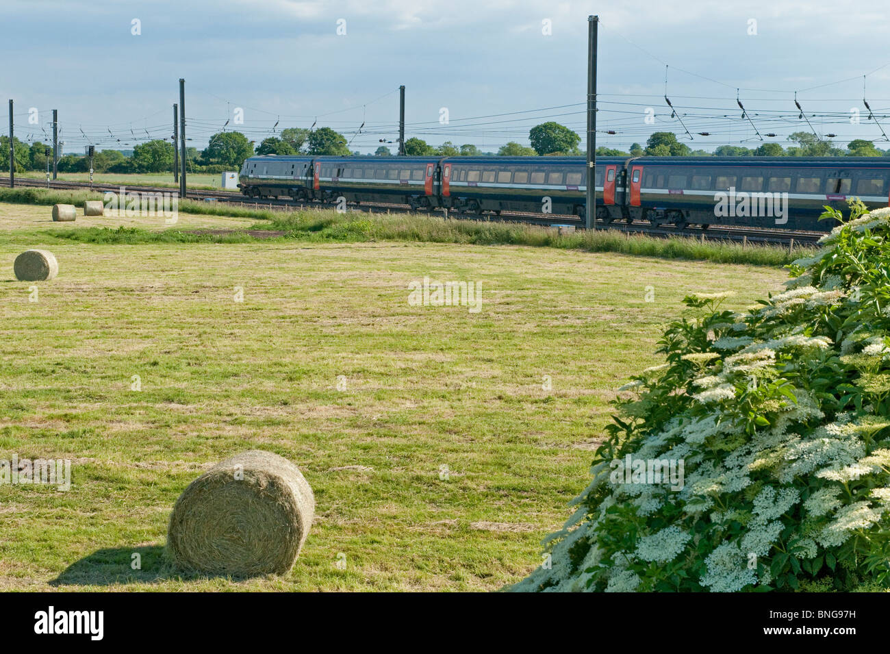 Train going through countryside hi-res stock photography and images - Alamy