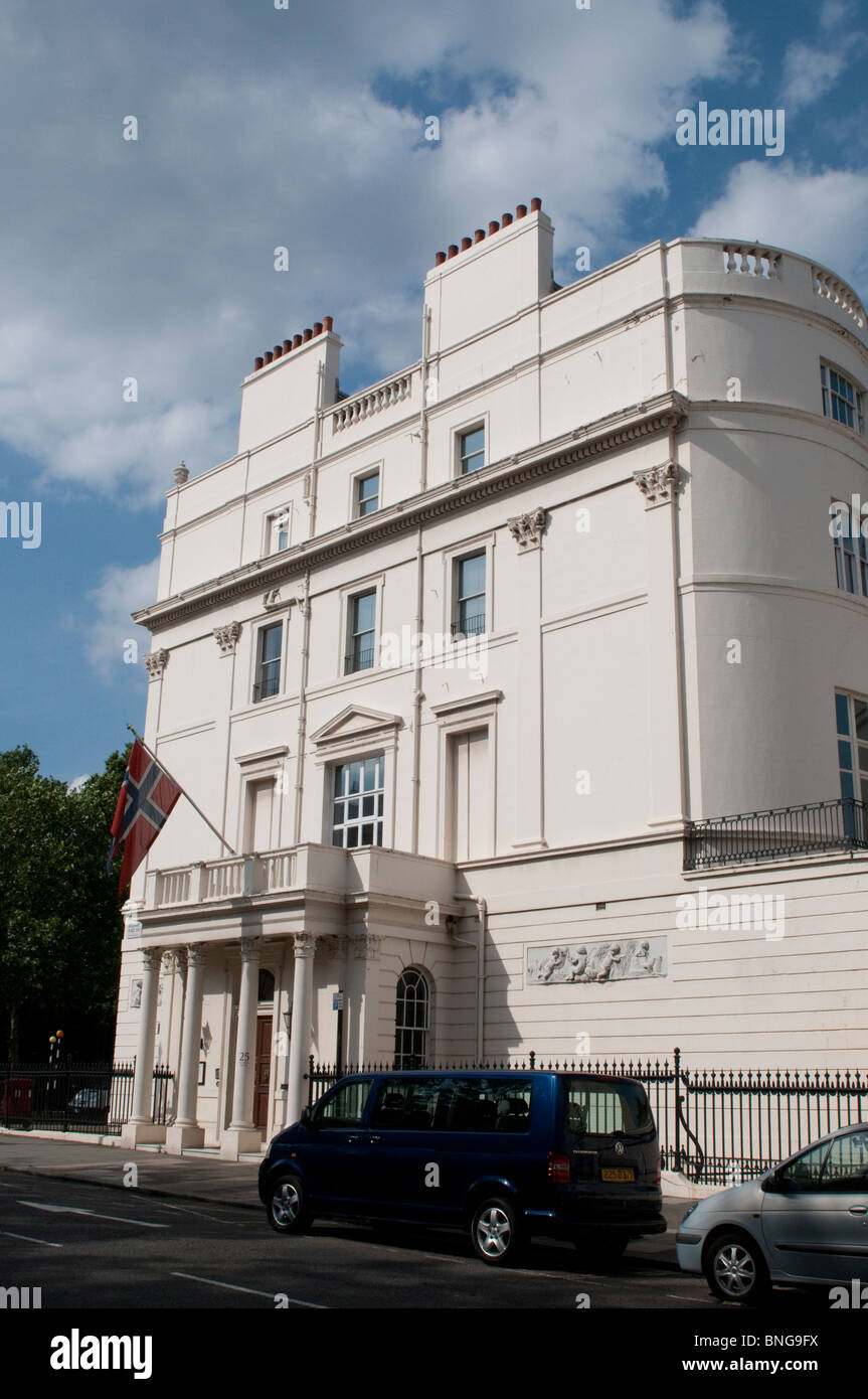Denmark Embassy, Belgrave Square, London, SW1, UK Stock Photo - Alamy