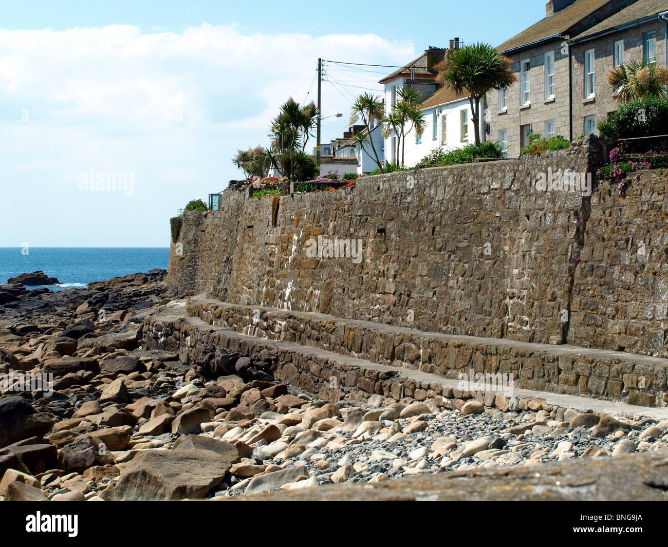 Sea defences, Mousehole, Cornwall,England,UK Stock Photo - Alamy