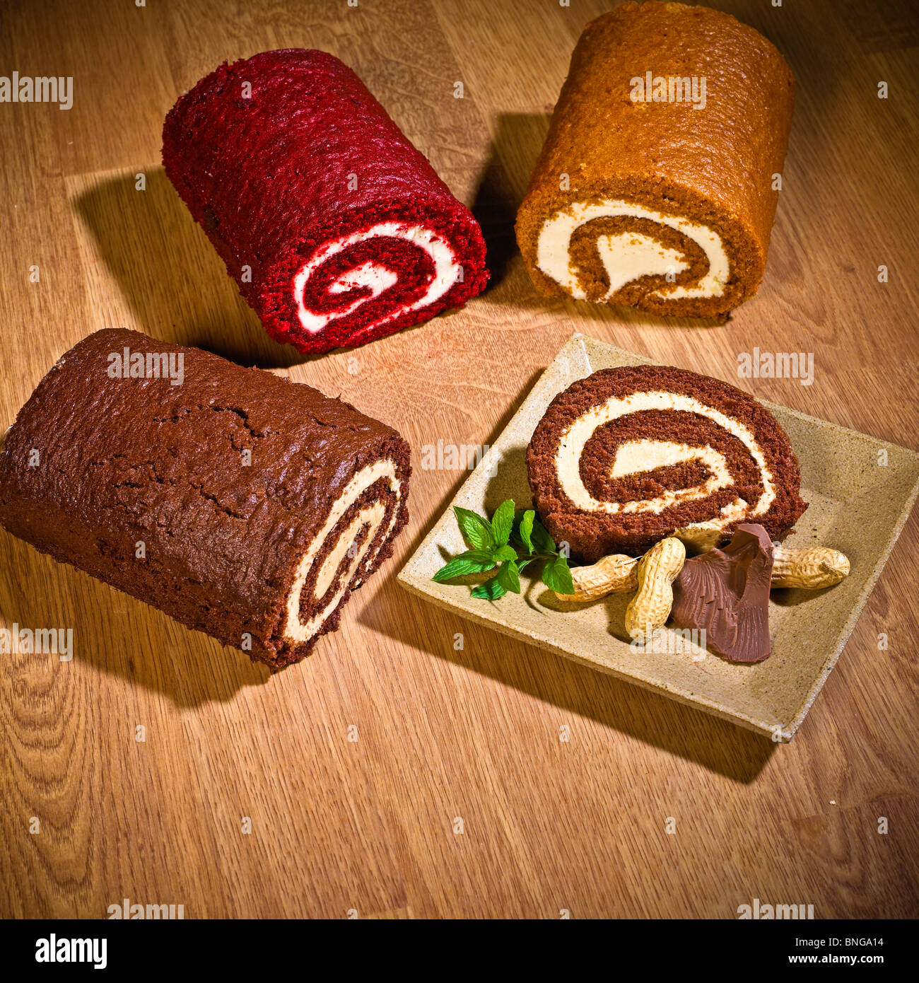 Delectable cream cake assortment hi-res stock photography and images ...