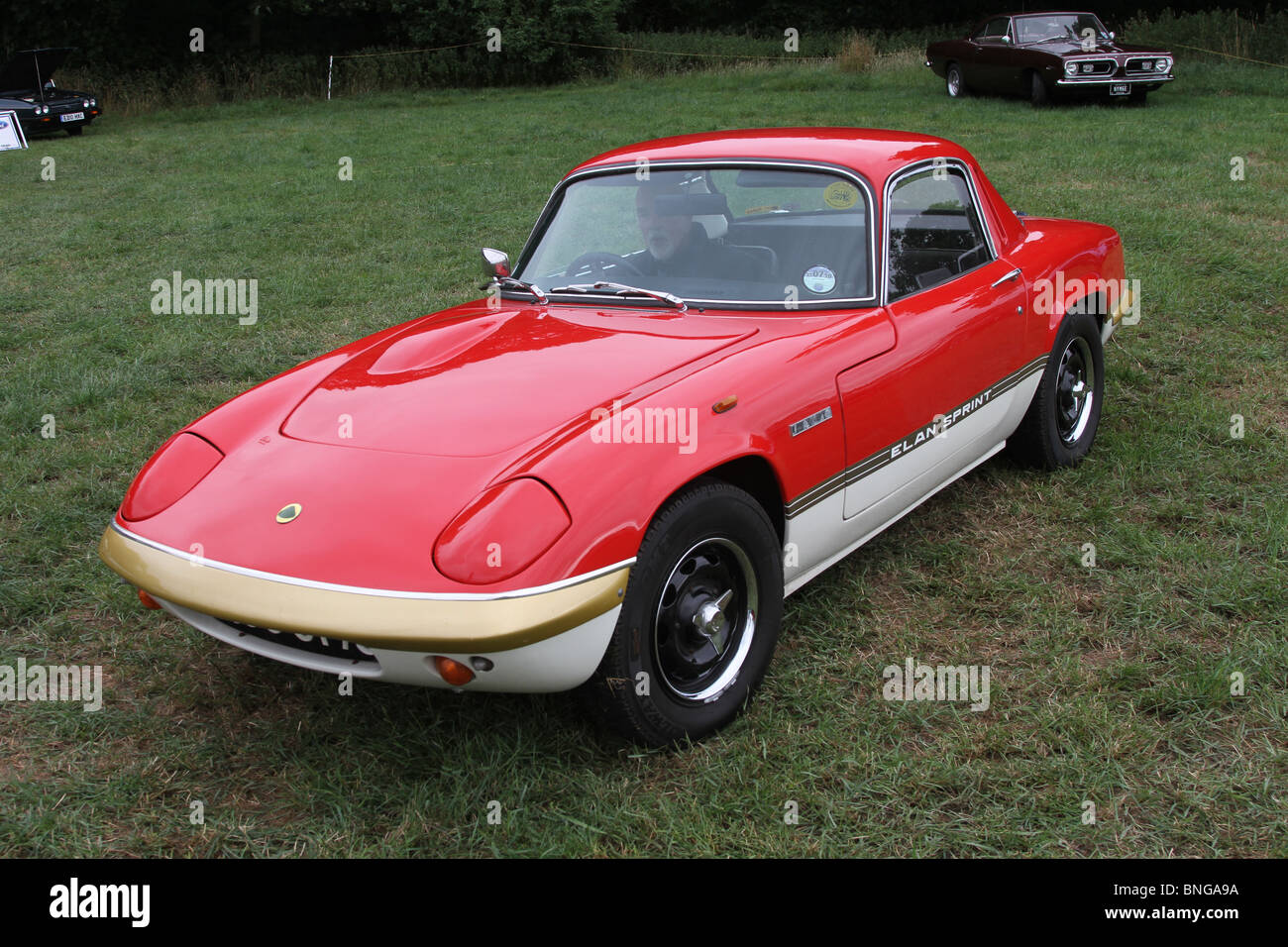 1971 70s red Lotus Elan Sprint Car at Cholmondeley Pageant of Power ...