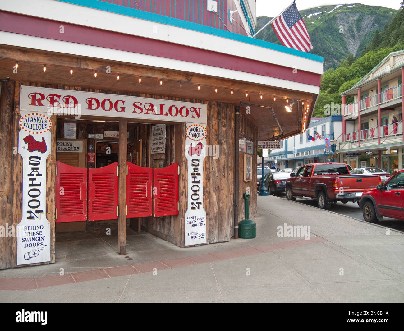 USA; Alaska; Juneau; Red Dog Saloon Stock Photo - Alamy