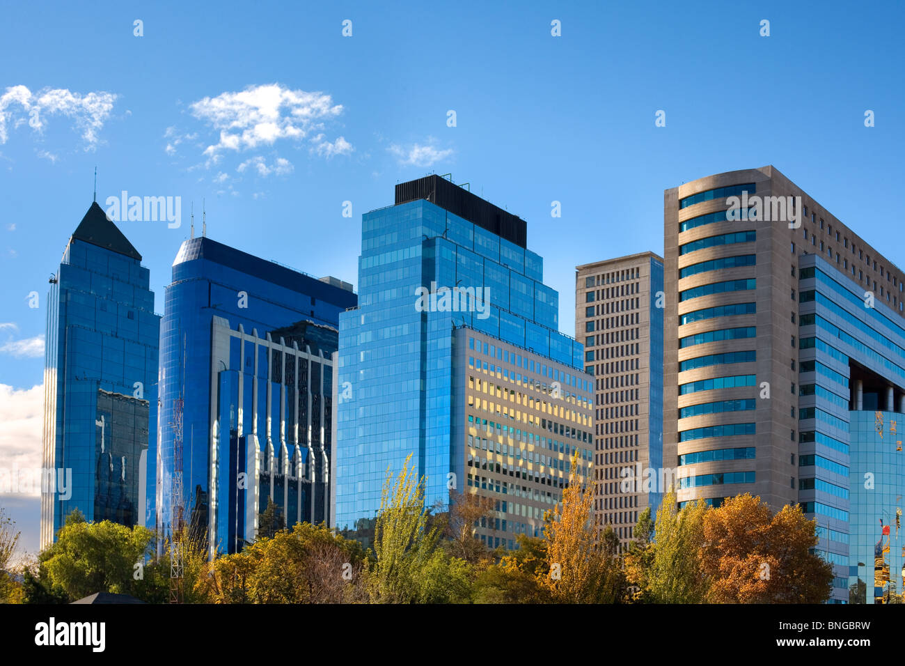 Skyline of Santiago de Chile new and modern business center Stock Photo ...