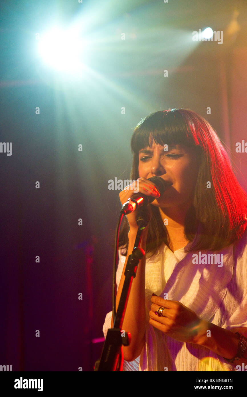 Alejandra Deheza, of School of Seven Bells, performing live at The ...