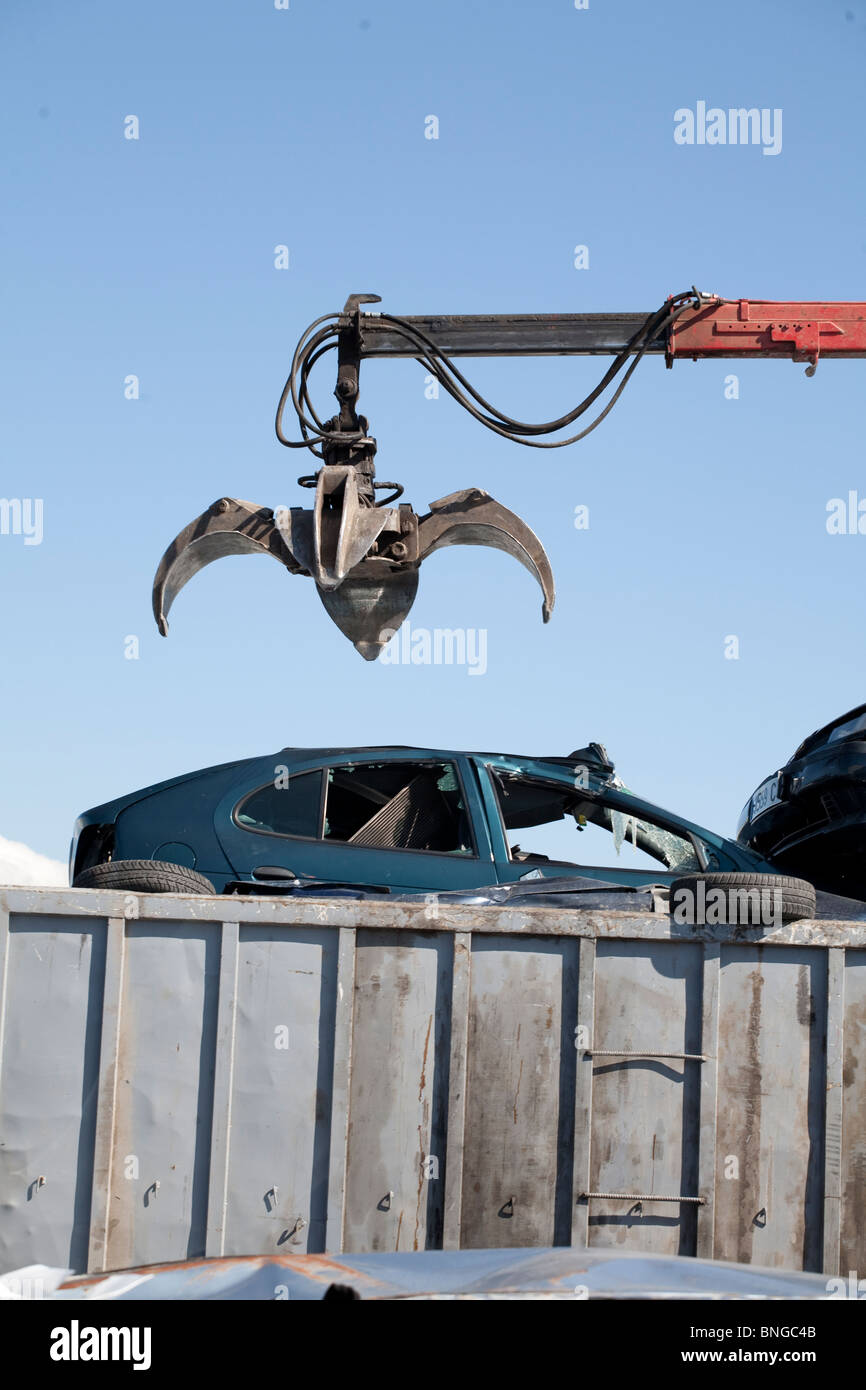 Crane and car Stock Photo - Alamy