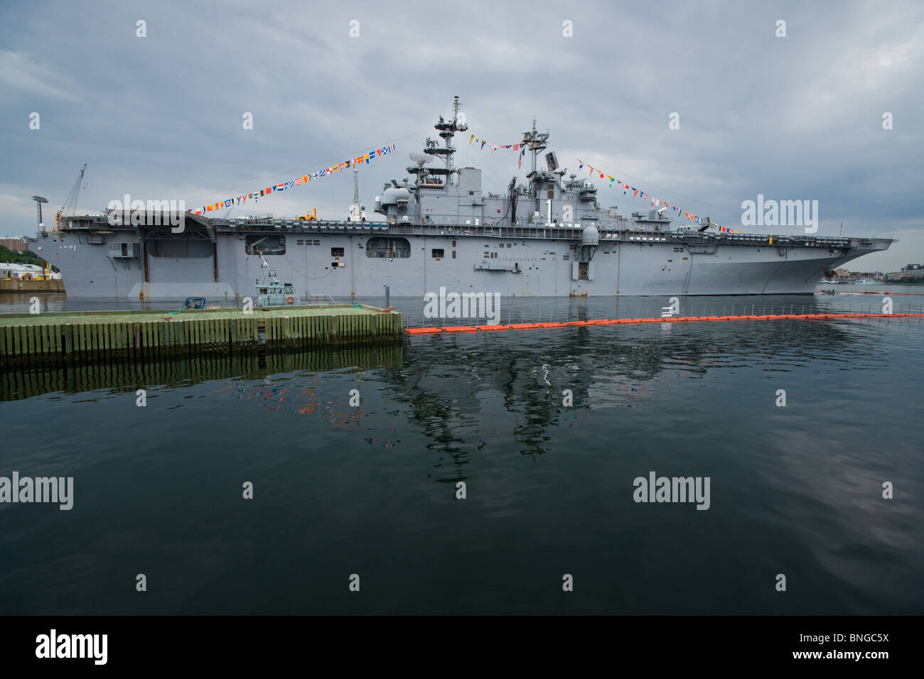 US Navy amphibious assault ship USS WASP alongside during the 2010 ...