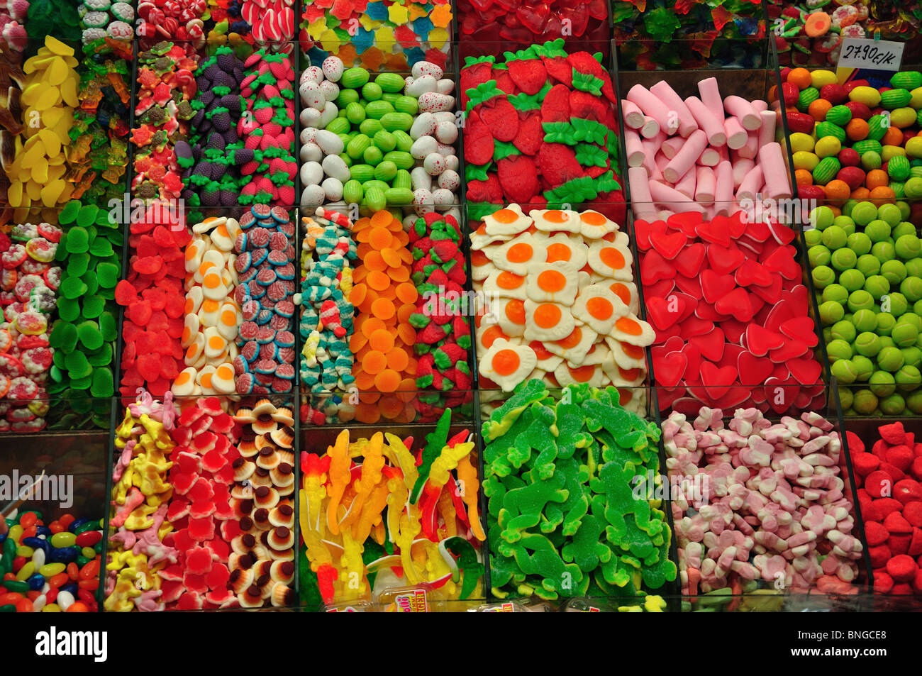 Barcelona Market Candy Collection Stock Photo - Alamy