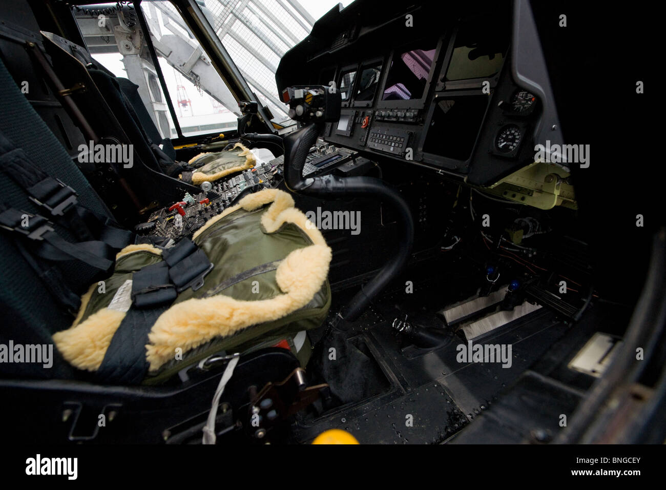 Cockpit of an EH-101 Merlin helicopter Stock Photo - Alamy