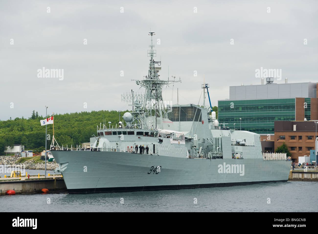 Canadian Navy frigate HMCS ST. JOHN'S alongside at the Bedford ...