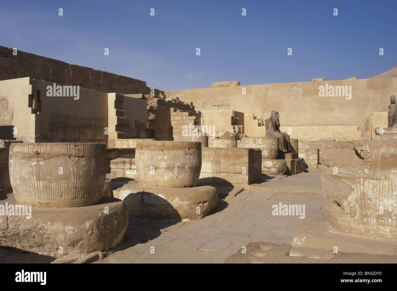 Temple of Ramesses III. Ruins. Twentieth dynasty. New Kingdom. Medinet ...