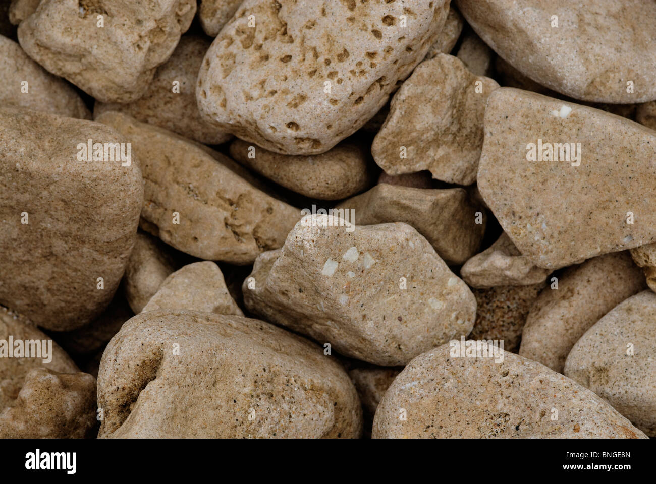 Aerial of stones creating a composition. St Lucia, Kwazulu Natal, South ...