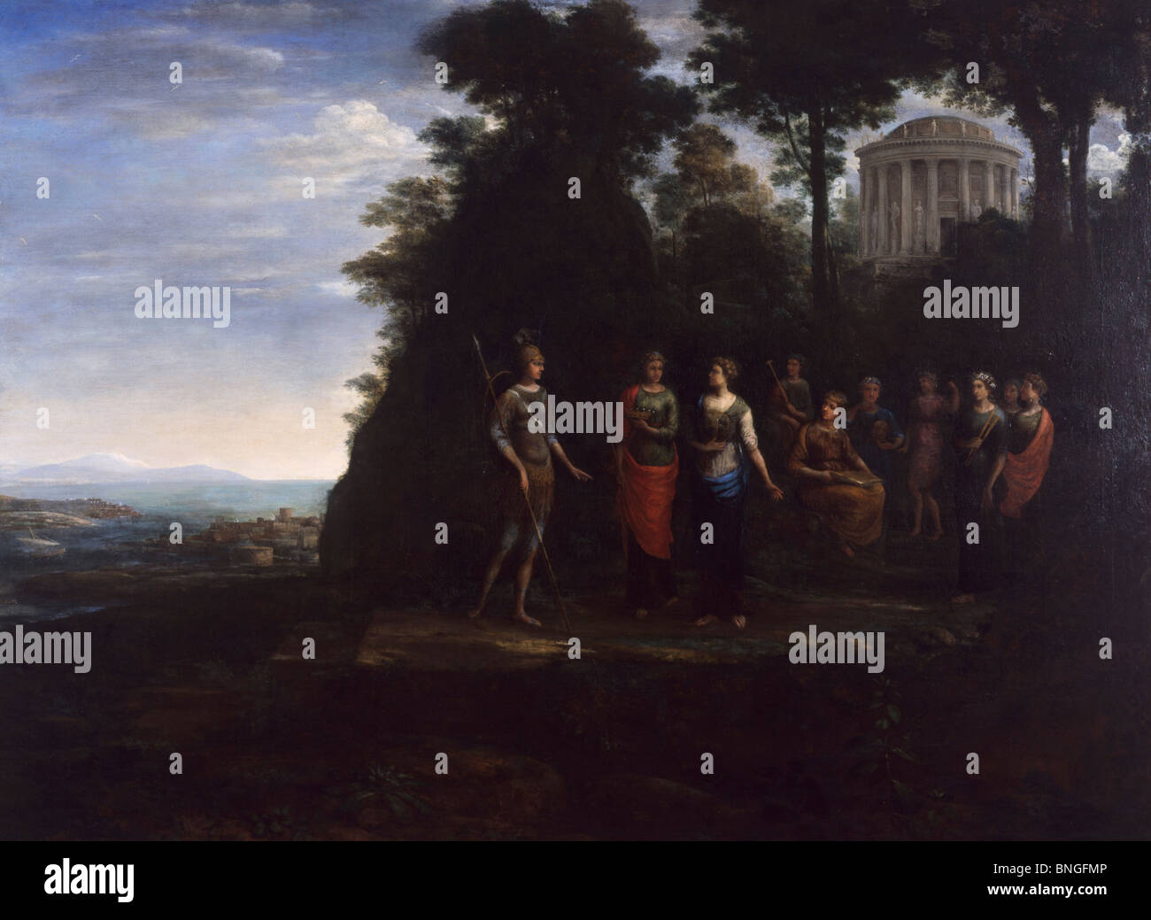 Minerva Visiting the Muses on Mount Parnassus by Claude Lorrain oil on ...