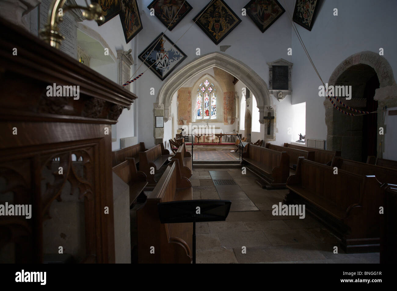 Interior of St Mary's Church, Breamore Stock Photo - Alamy