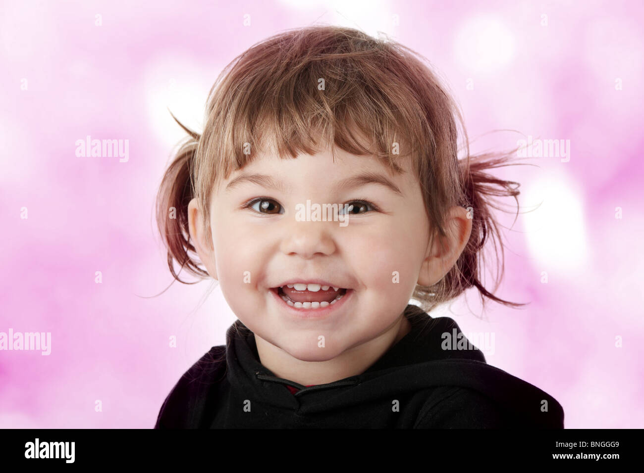 Portrait of a 2 year old girl isolated on white background Stock Photo ...