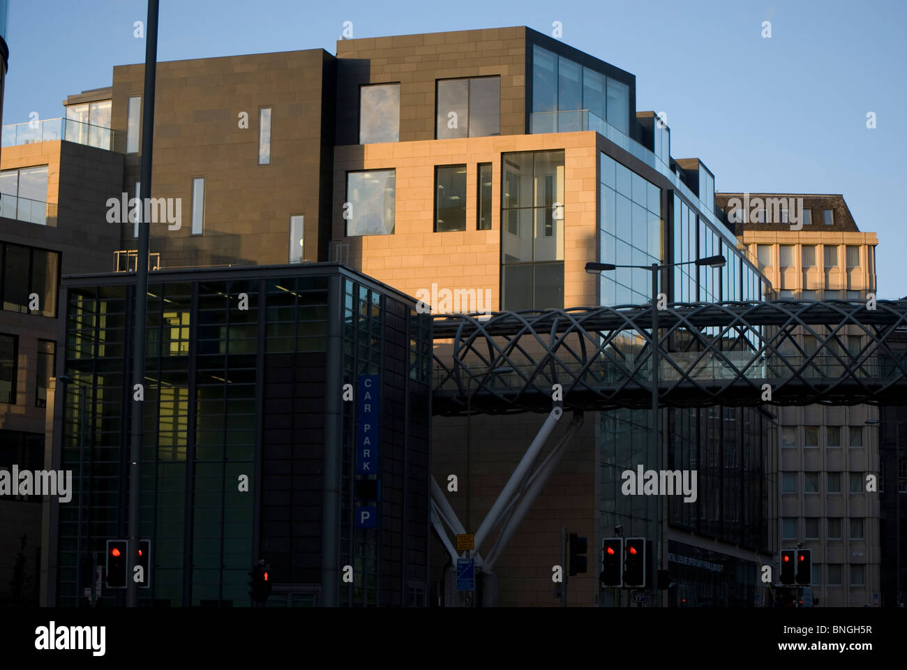 Pedestrian overpass bridge in Leith Street, Edinburgh, Scotland Stock ...