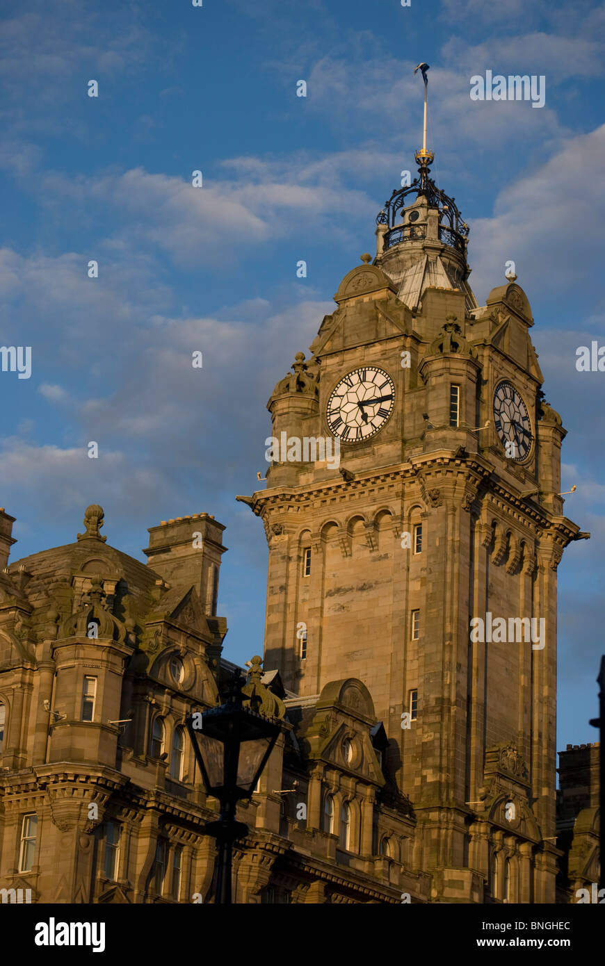 The clock on the Balmoral Hotel in Princes Street, Edinburgh, Scotland ...