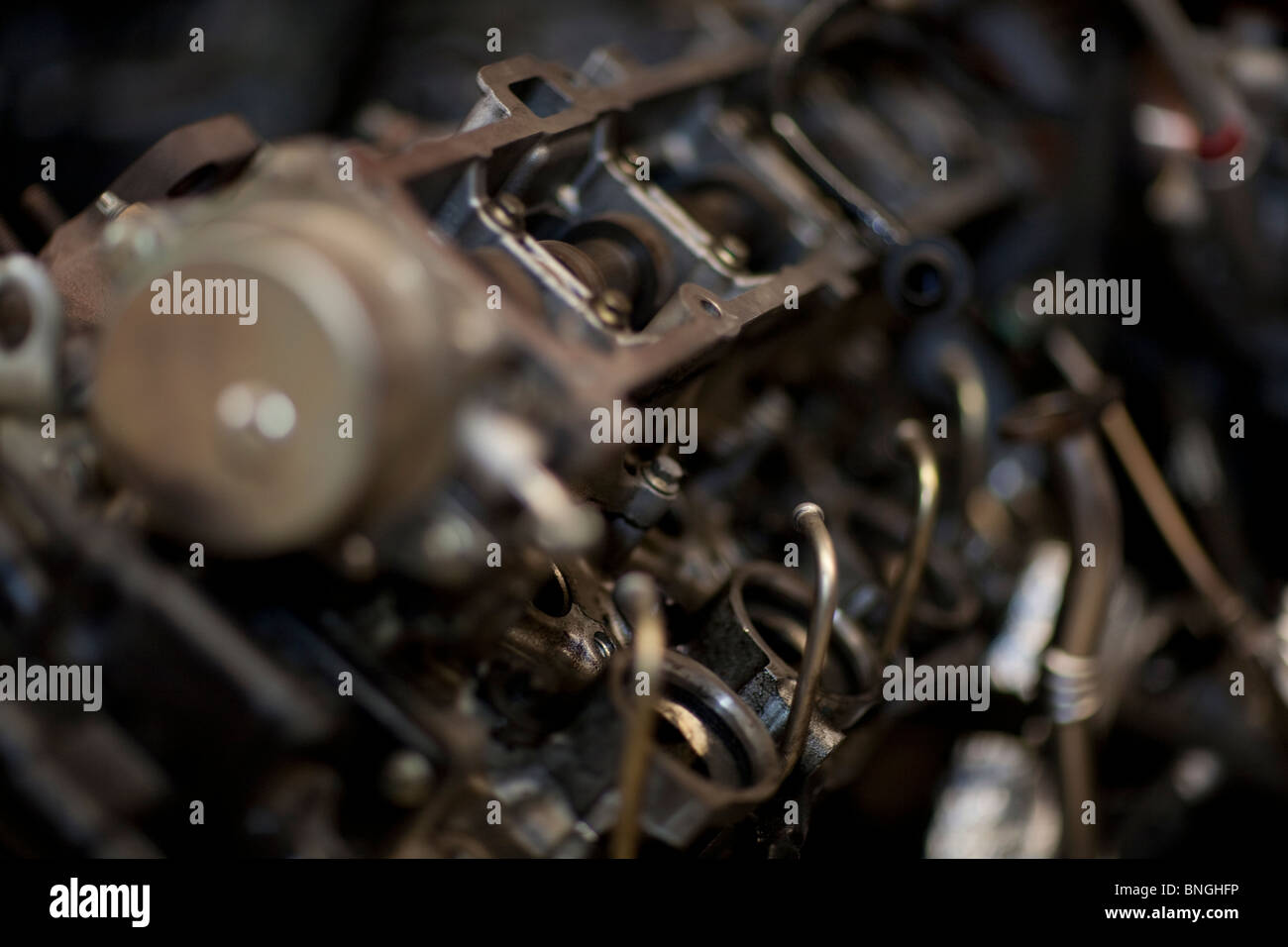 Inside and engine Stock Photo - Alamy