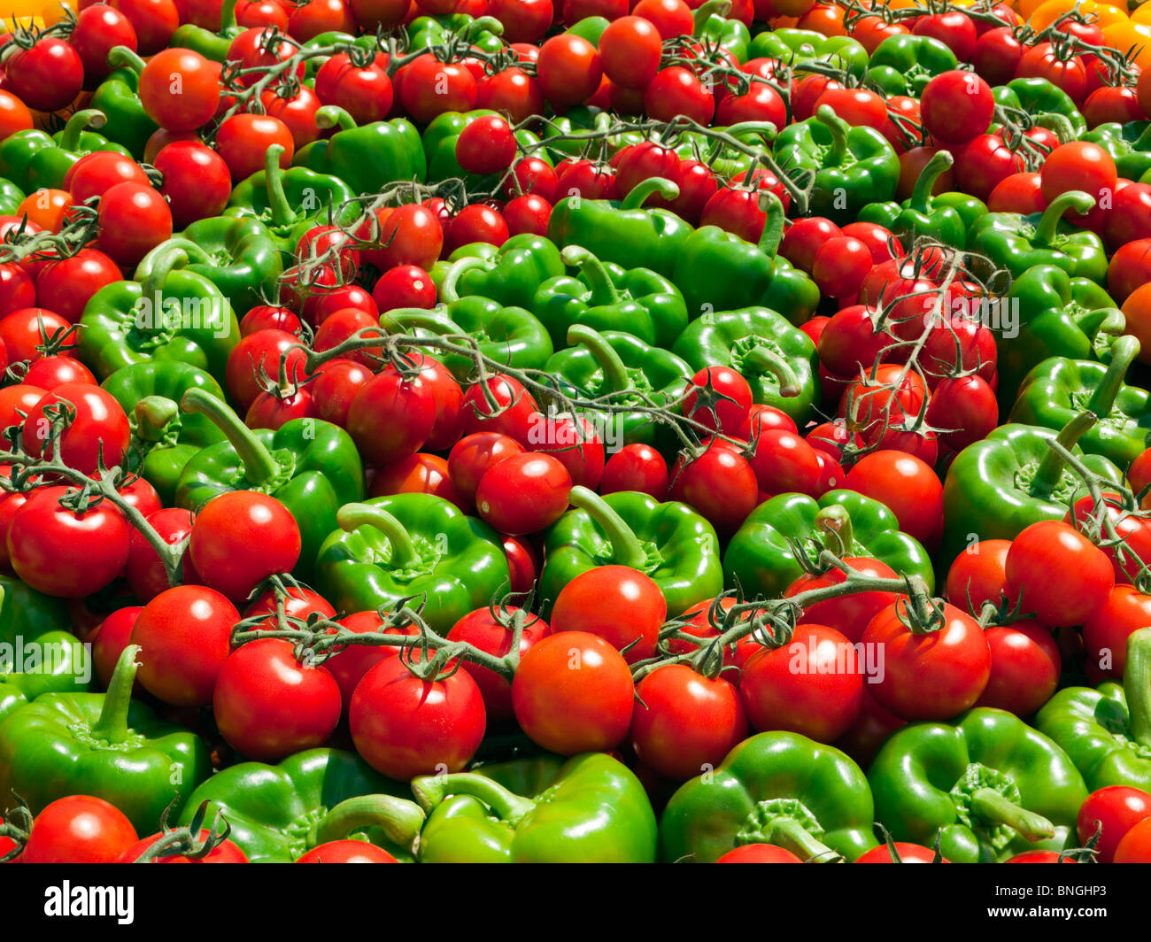 Red tomato green pepper hi-res stock photography and images - Alamy