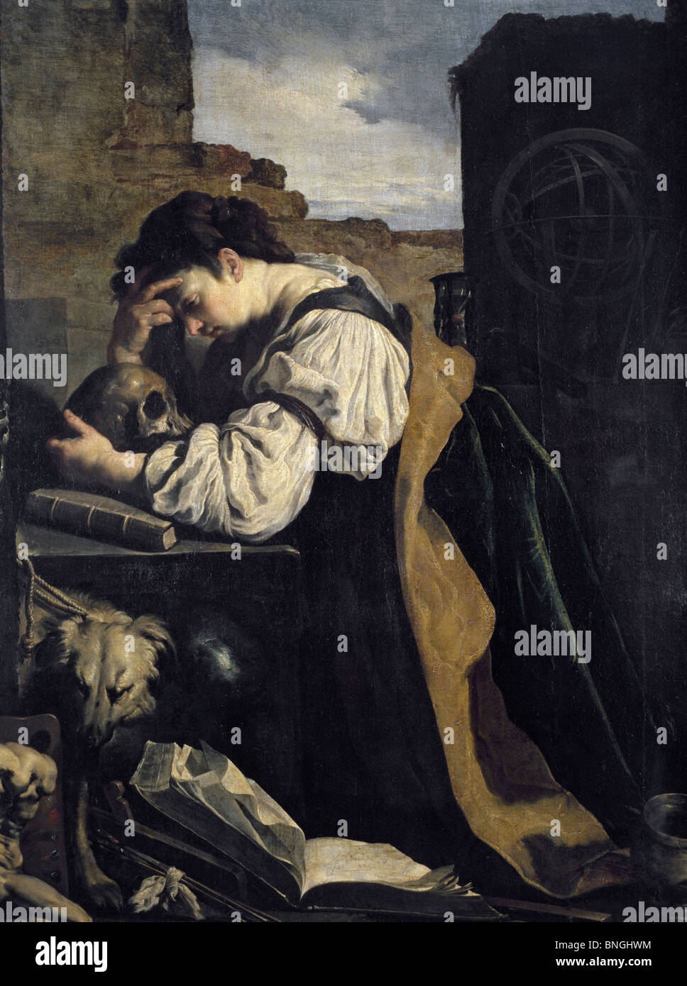 Melancholy by Domenico Fetti, (1589-1624), France, Paris, Musee du ...
