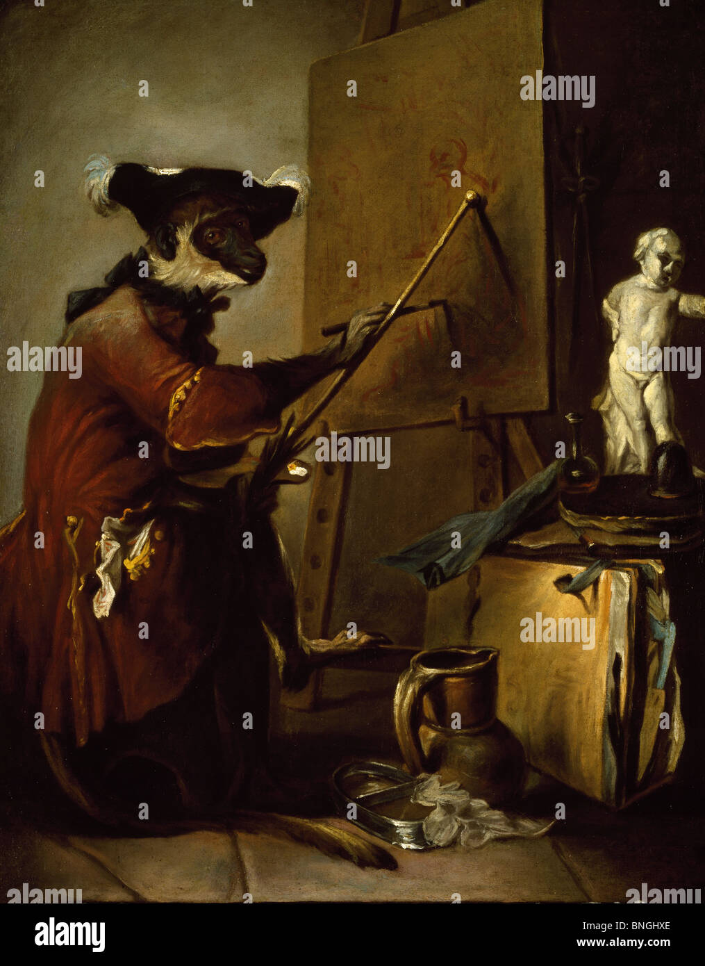 The Monkey Painter by Jean-Simeon Chardin, (1699-1779), France, Paris ...