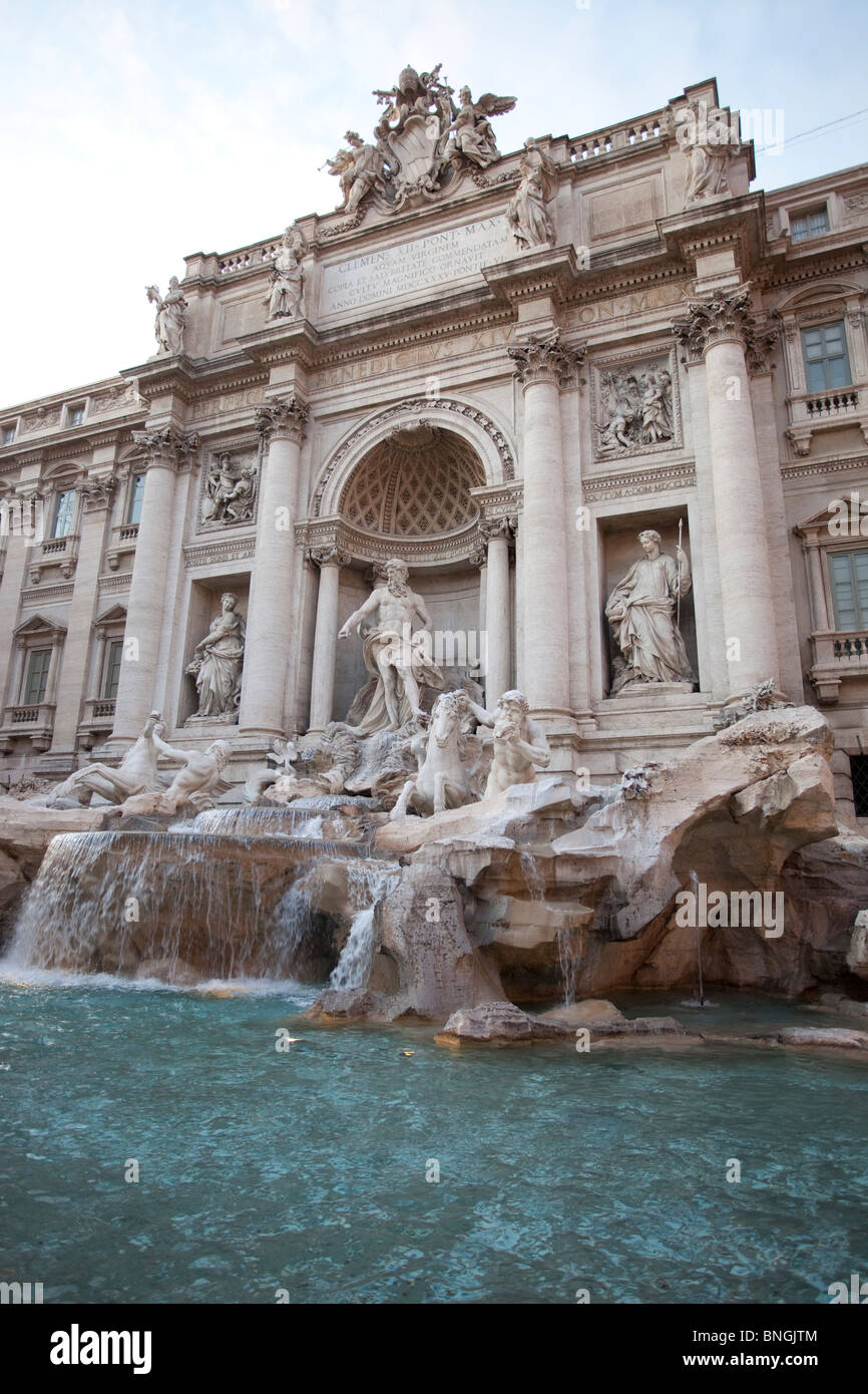 Fountain in front of a building, Trevi Fountain, Rome, Italy Stock ...