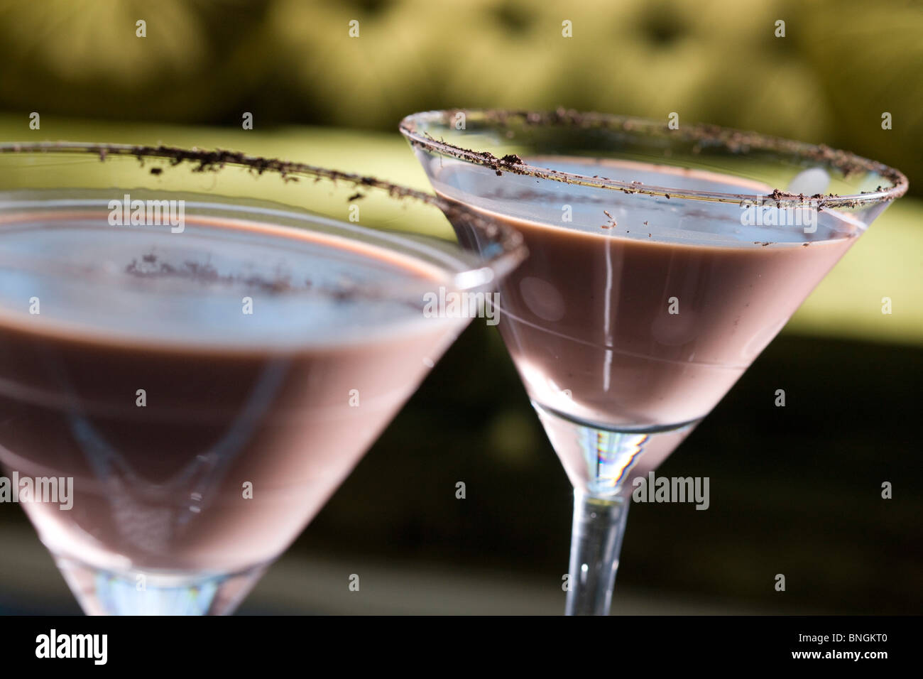 Close-up of chocolate cocktails Stock Photo - Alamy